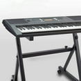 Pyle Heavy Duty Adjustable Piano Keyboard Stand with Wheels, Black ...