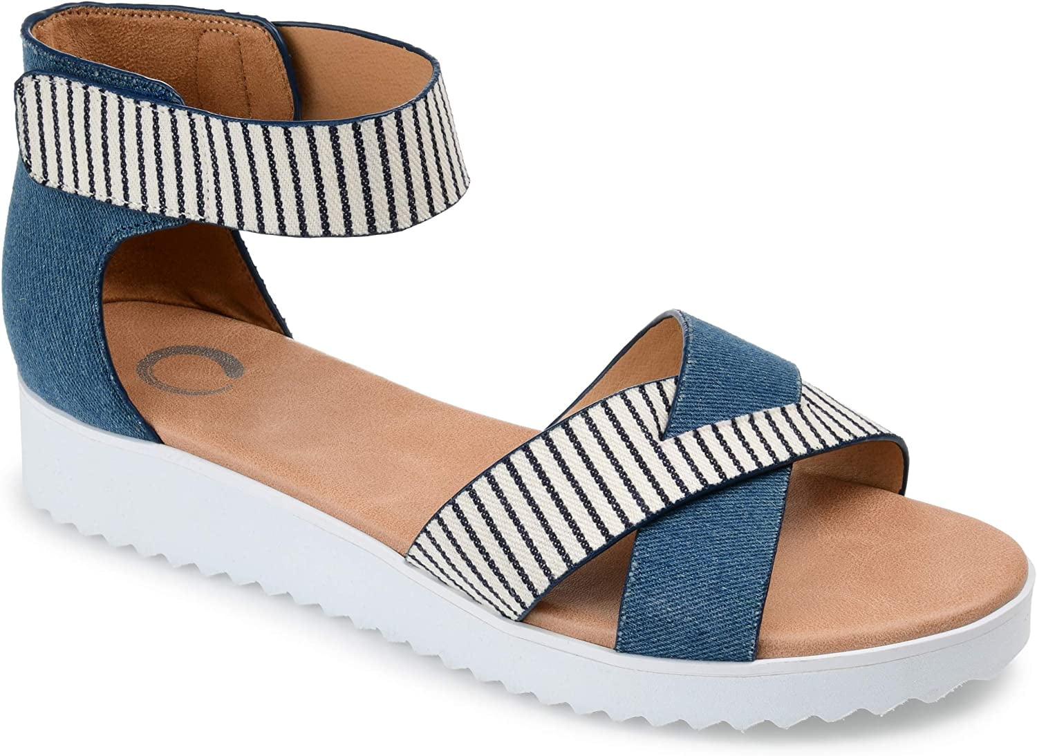 Journee Collection Womens Java Sandal 8 Blue - Walmart.com