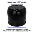 4 Black Push Through 4.25 Center Caps - Auto/Truck/Trailer Wheels and ...