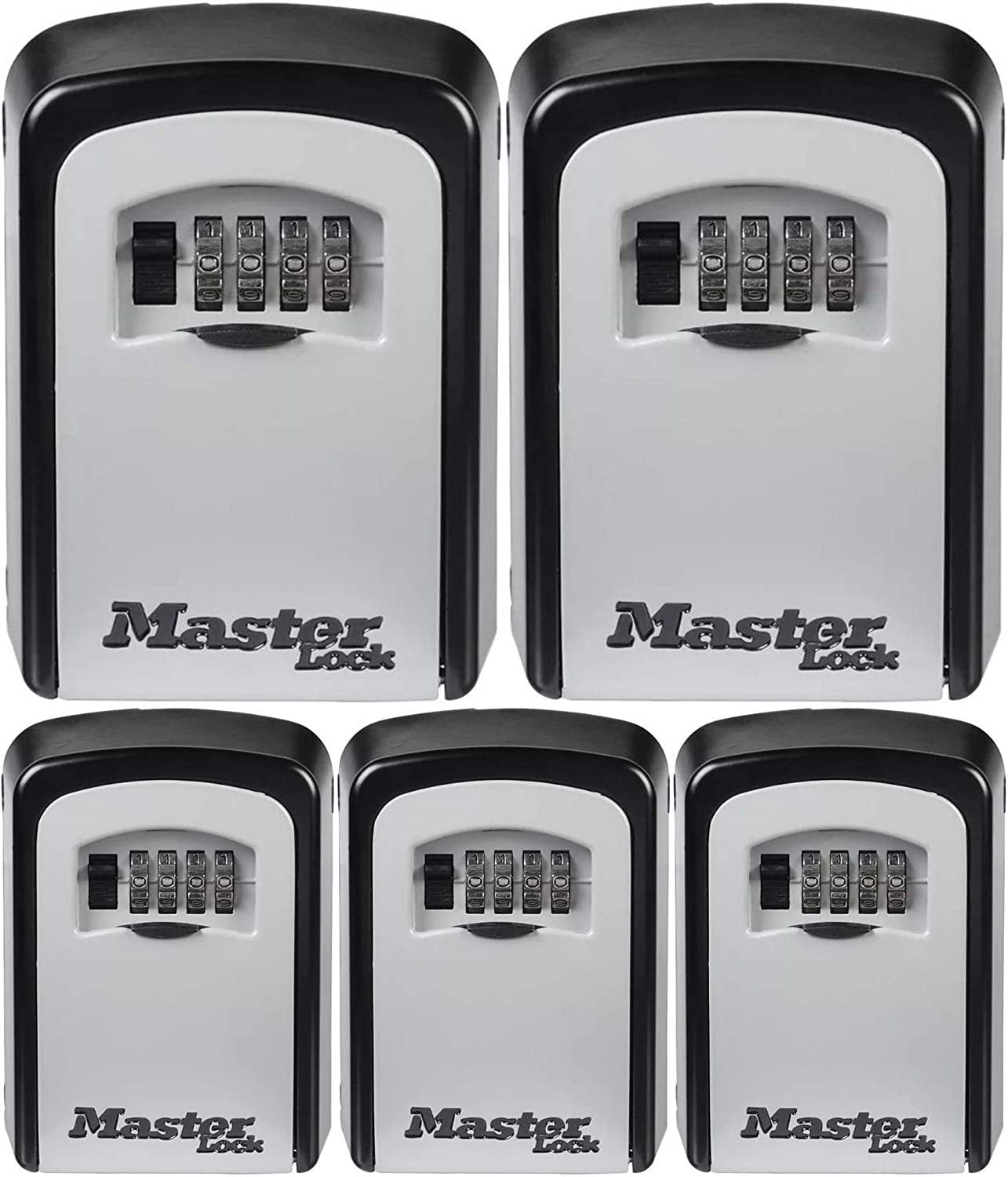 Master Lock 5401D Set Your Own Combination Wall Mount Lock Box, 5 Key ...