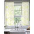 Abstract Yellow Elephants Palm-trees Chiffon Sheer Curtains 63 Inches ...