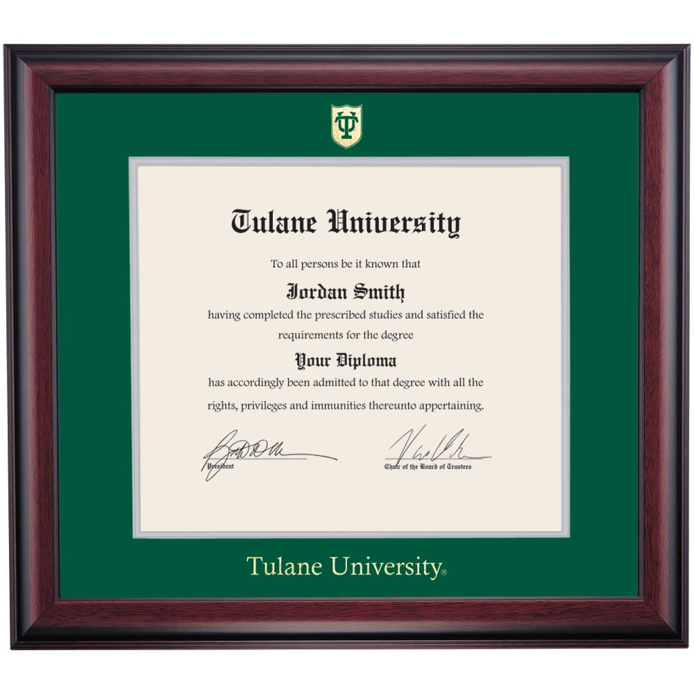 OCM Diploma Frame for Tulane University TU, 21" x 24" MBA, JD, MSW & MD ...