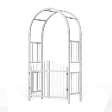 Ktaxon 7FT Vinyl Garden Arbor Arch PVC Wedding Arch for Patio Garden ...