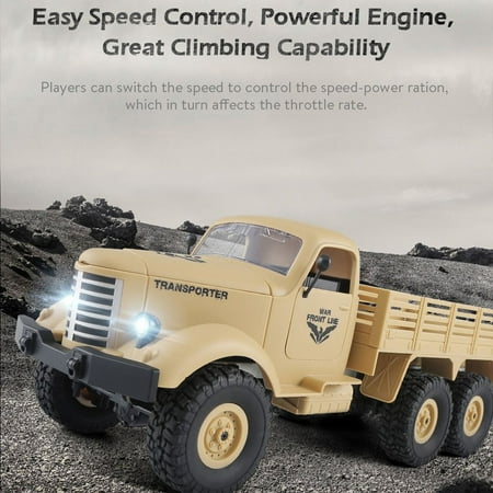 JJRC Q60 2.4G RC 1:16 Machine 6WD Tracked Off-Road Military RC Truck ...