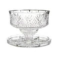 Dublin Crystal Multifunction Cake Stand with Glass Covered Lid, Dessert ...