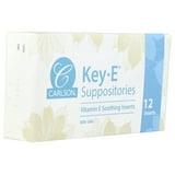 Carlson Key E Suppositories, Vitamin E, 12 Ct, Feminine Dryness Relief ...