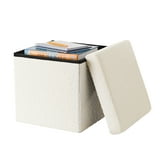 Mainstays Collapsible Storage Ottoman, Cream - Walmart.com