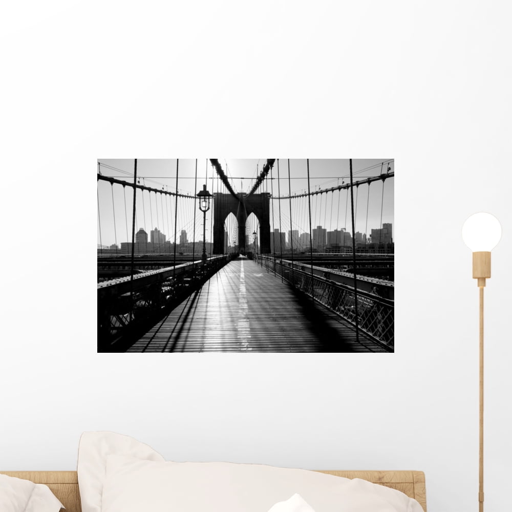 Brooklyn Bridge Manhattan New Wall Mural by Wallmonkeys Peel and Stick ...