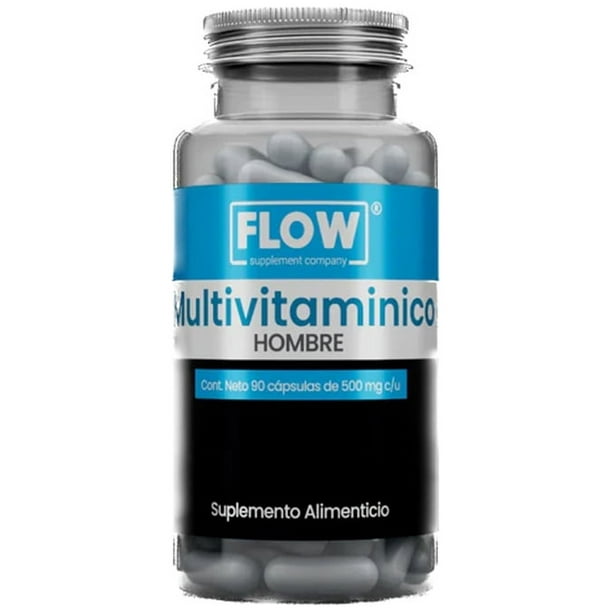Suplemento FLOW Multivitaminico Hombre con 90 Cápsulas de 500 mg FLOW ...