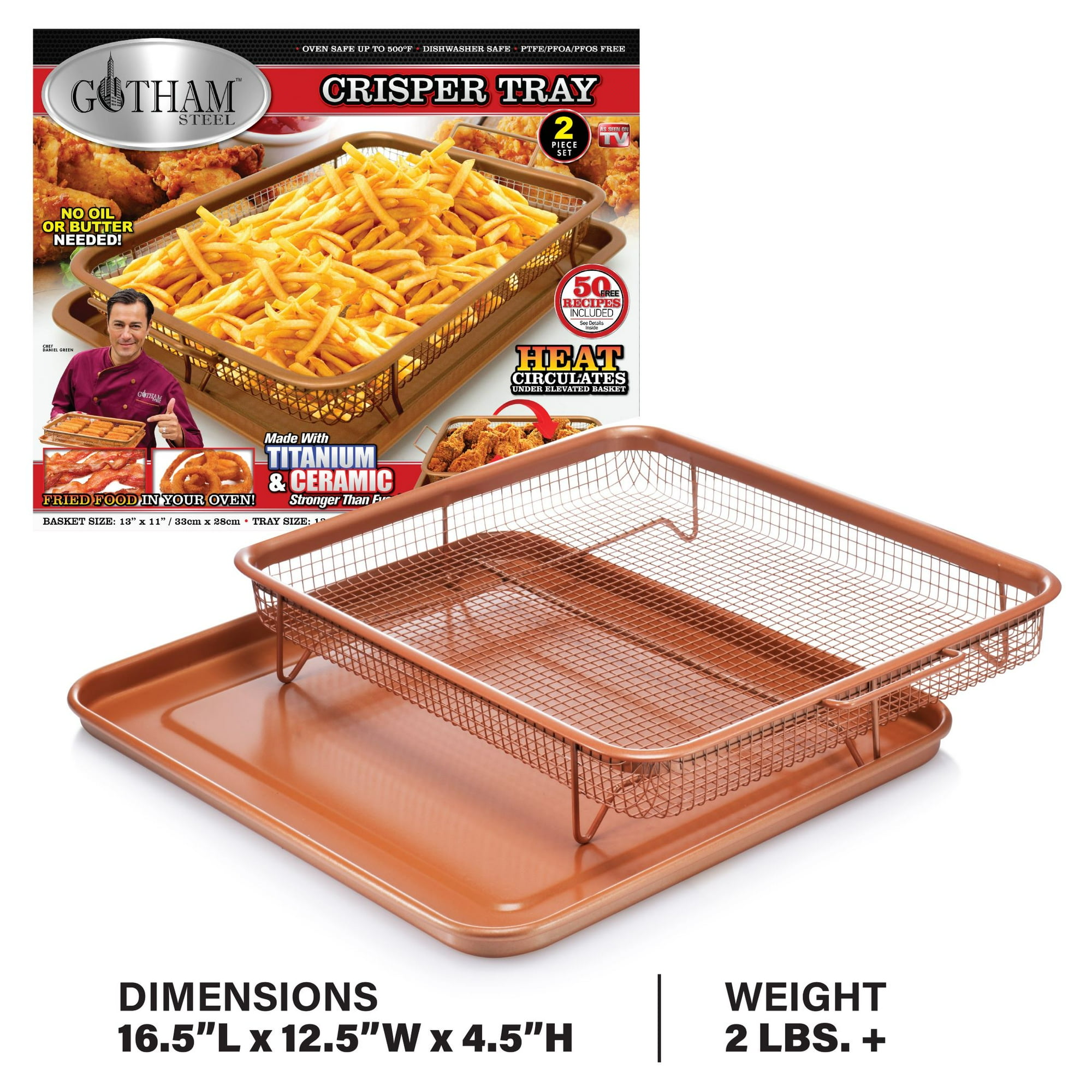 Click here for Gotham Steel Ceramic Nonstick 2 Piece Crisper Tray... prices