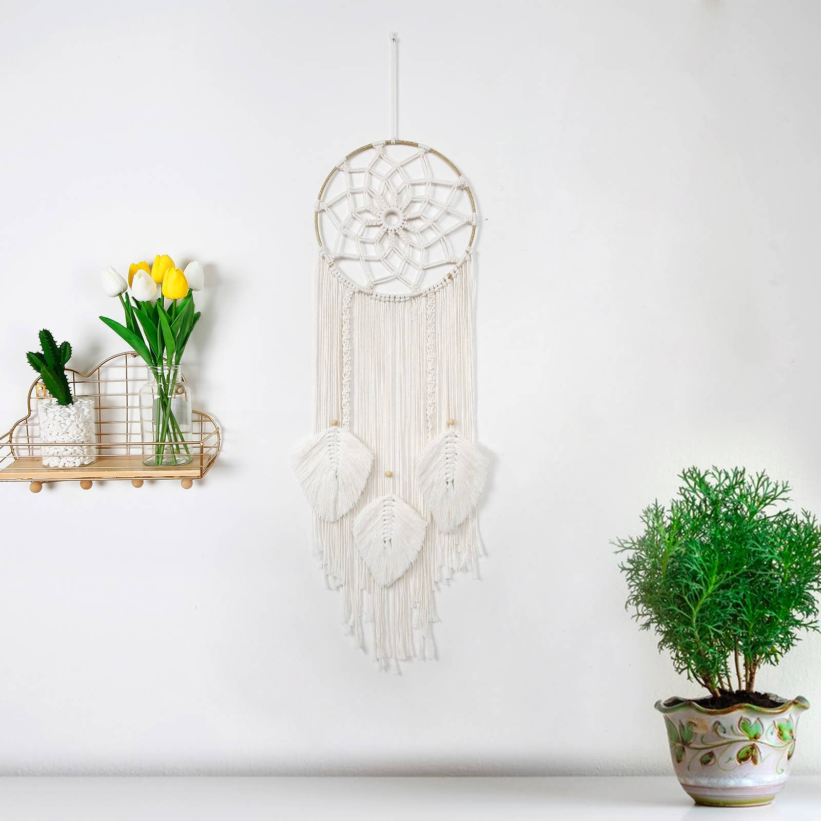 Macrame Wall Hanging Boho Tapestry Moon Woven Bohemian Wall Decor ...