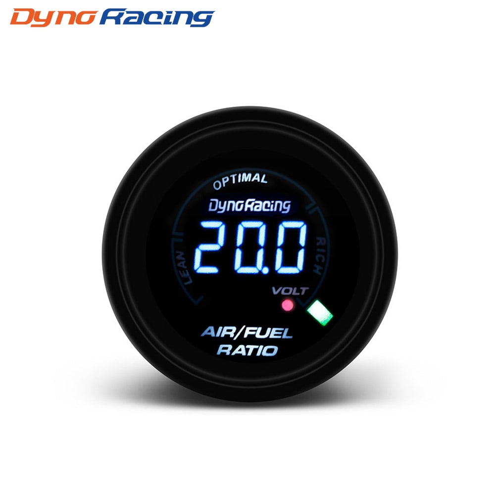 Dyno Racing 2" 52MM LED Digital Narrowband Air Fuel Ratio Black Face ...