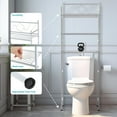 Over-The-Toilet Bathroom Storage Organizer with 3-Tier Shelves and ...