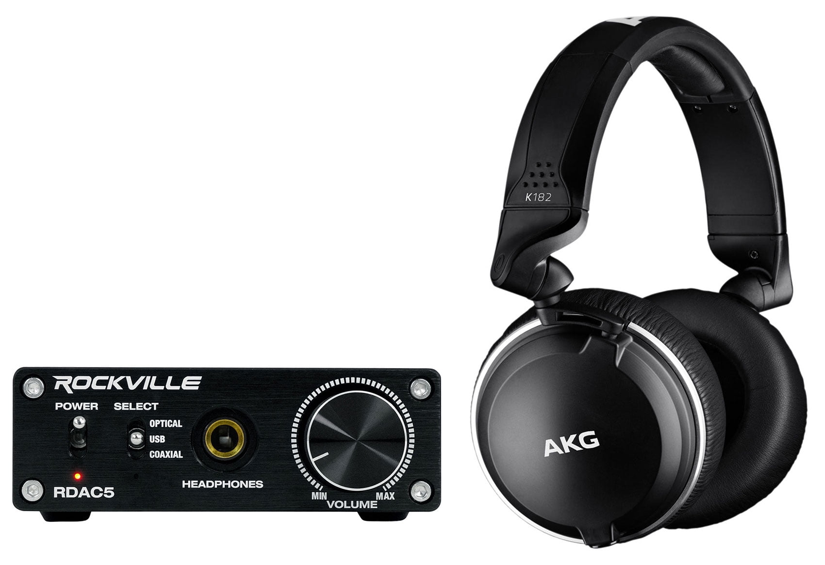 AKG K182 Recording Studio Monitor Headphones+DAC Headphone Amplifier - Walmart.com