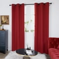 Deconovo Red Blackout Curtains, Set of 2, Thermal Insulated Grommet ...