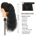 Jademall Messy Bun Hair Piece for Women 22" Long Curly Ponytail ...
