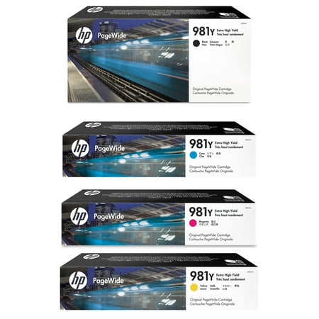 HP 981Y Original PageWide Cartridge 4-Color Set, HP L0R16A, L0R13A ...