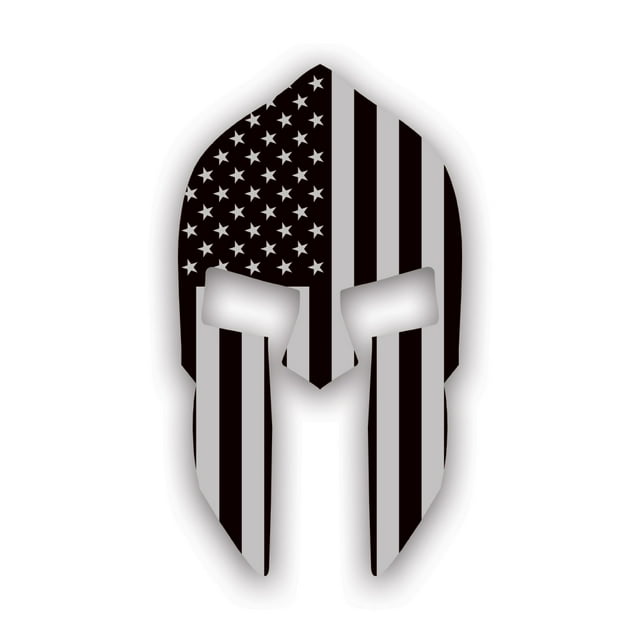 Subdued American Flag Spartan Helmet Sticker Decal - Self Adhesive ...