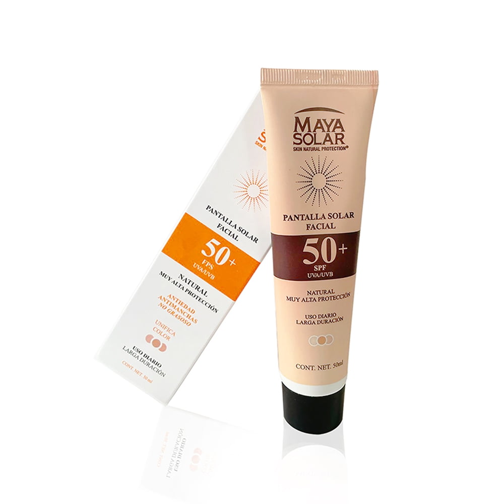Maya Solar Pantalla Solar Facial con Color FPS 50+ de Uso Diario. No ...