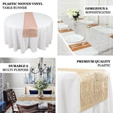 Efavormart Metallic Silver Non-Slip Vinyl Table Runner, 13"X6ft ...