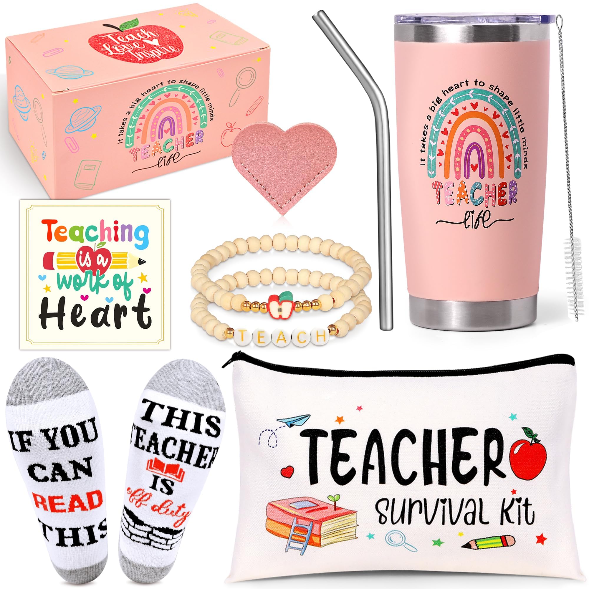 Set de regalo U-Goforst Teacher Appreciation, calcetines en vaso de 590 ...