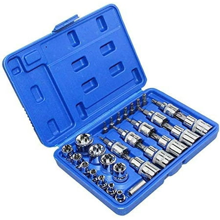 29 Piece Torx Socket Set, Triple Square Socket Set Torx Bit Socket Set ...
