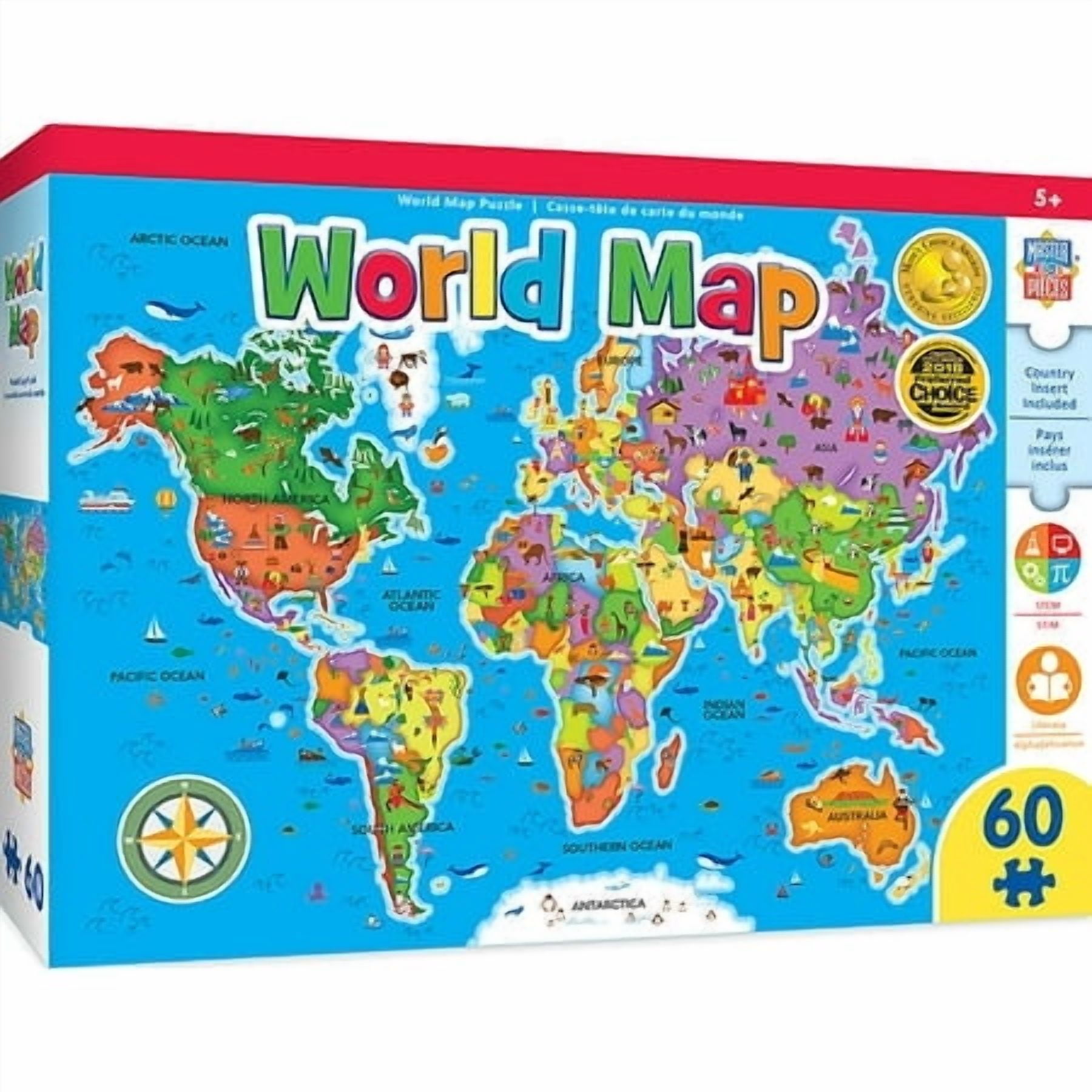 Click here for Masterpieces Educational - World Map 60pc Puzzle prices
