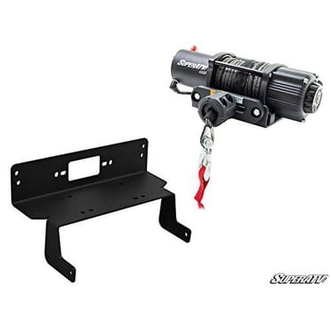 SuperATV 4500 lb Black Ops Winch with Heavy Duty Winch Mounting Plate ...