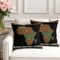 Black History Month Pillow Covers Set of 4, Retro Abastract Texture ...