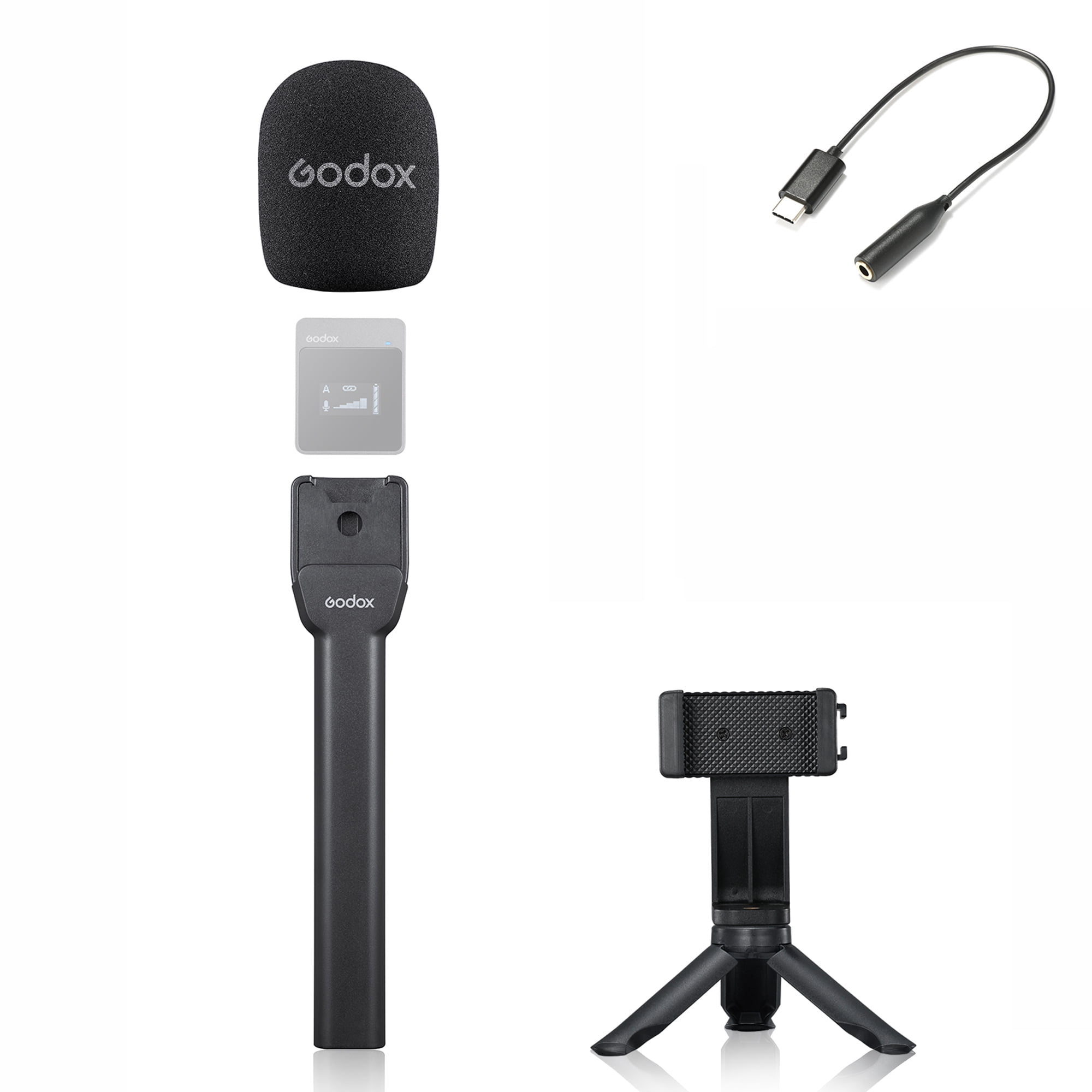 Godox ML-H Microphone Handheld with MC3 3.5mm TRS to TRRS Adapter and ...