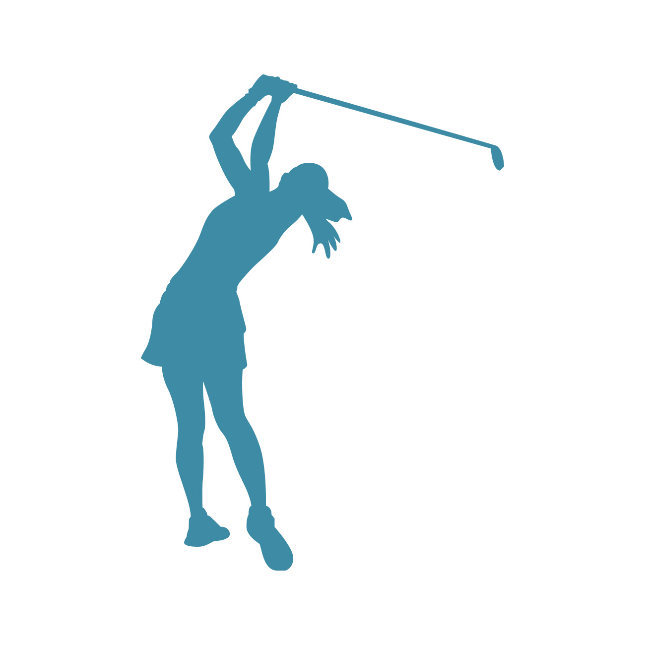 Female Golfer Sticker Decal Die Cut - Self Adhesive Vinyl ...