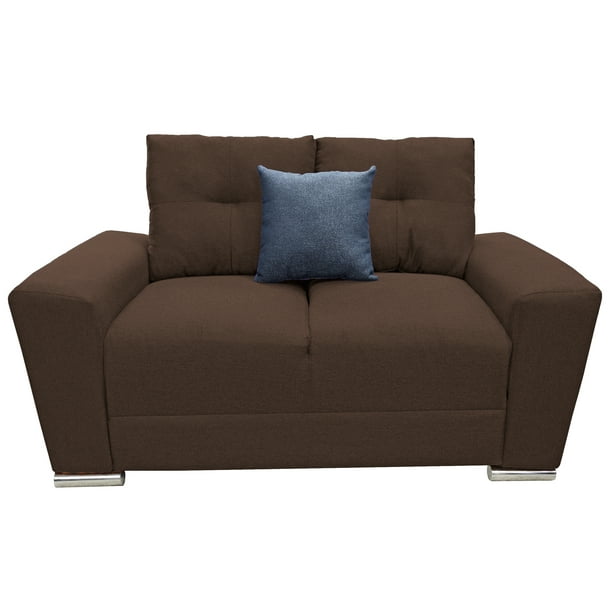 Love seat El Bazar Store Suecia Lino Chocolate 2 plazas, Modular, Moderno, Sala, Sofa | Bodega ...