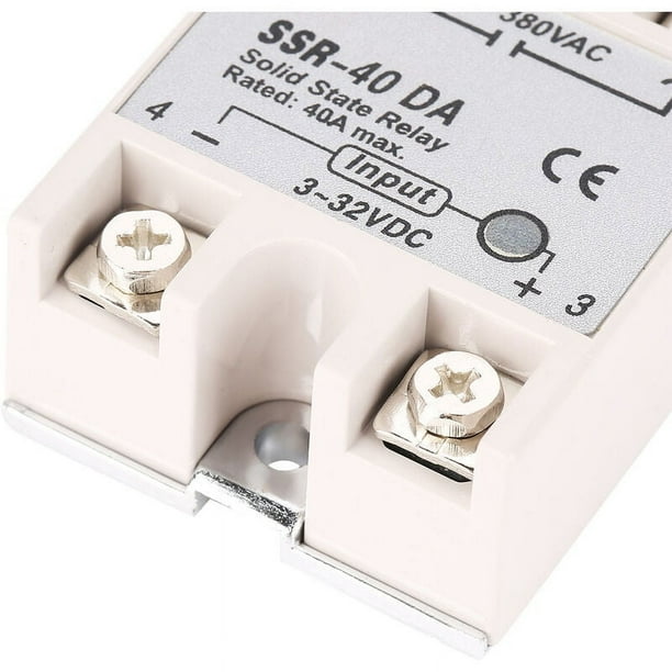 Relé estado sólido monofásico DC-AC SSr 40DA 40A Entrada 3-32V DC Salida 24- | Bodega Aurrera en ...