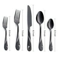 GoGeiLi Black Silverware Set for 6, 30-Piece Stainless Steel Flatware ...