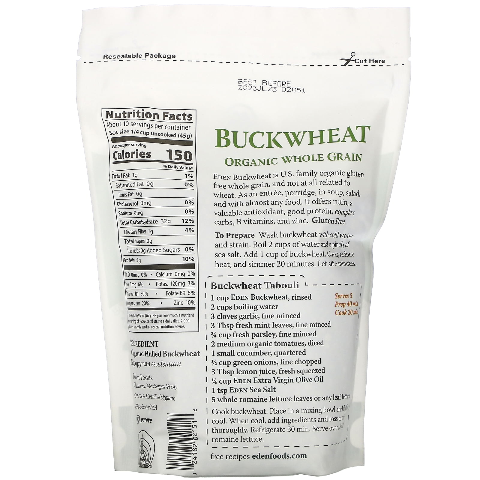 Buckwheat Carbs Nutrition Information