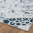 Luxe Weavers Abstract Coastal Pebbles Blue 8x10 Area Rug, Living Room ...