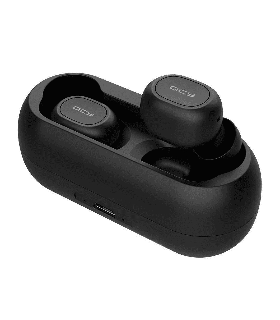 Audífonos in-ear inalámbricos QCY T1C negro con luz negro LED Bluetooth ...
