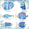 1Set Wooden Fish Decor Wall Decorations Set with Stickers for Bedroom ...