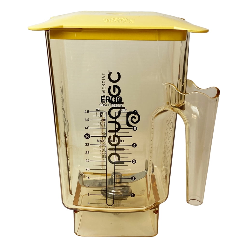 Blendtec Wildside+ Ergo Commercial Jar (Peach with Yellow Hard Lid ...