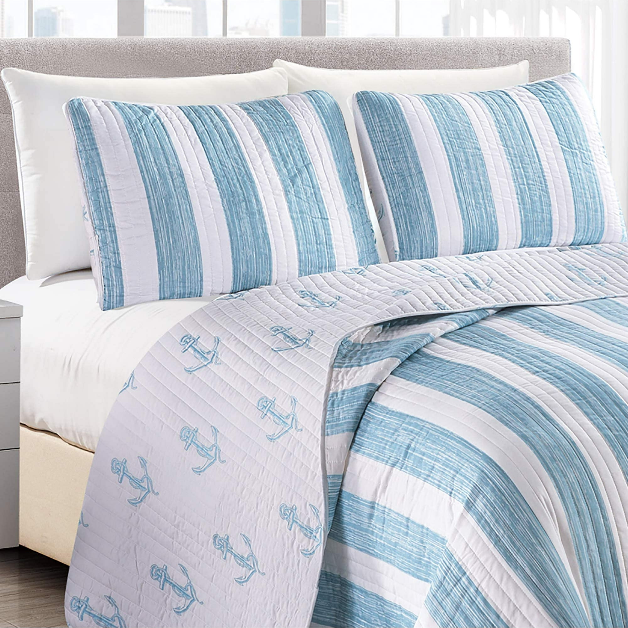 Click here for Great Bay Home Bedding Set  3 Piece Reversible Lig... prices