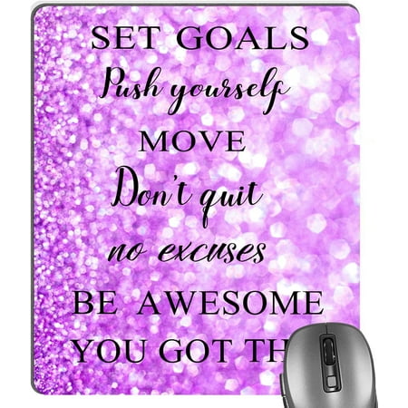 Knseva Set Goals Be Awesome You Got This Inspirational Quote Mouse Pad ...