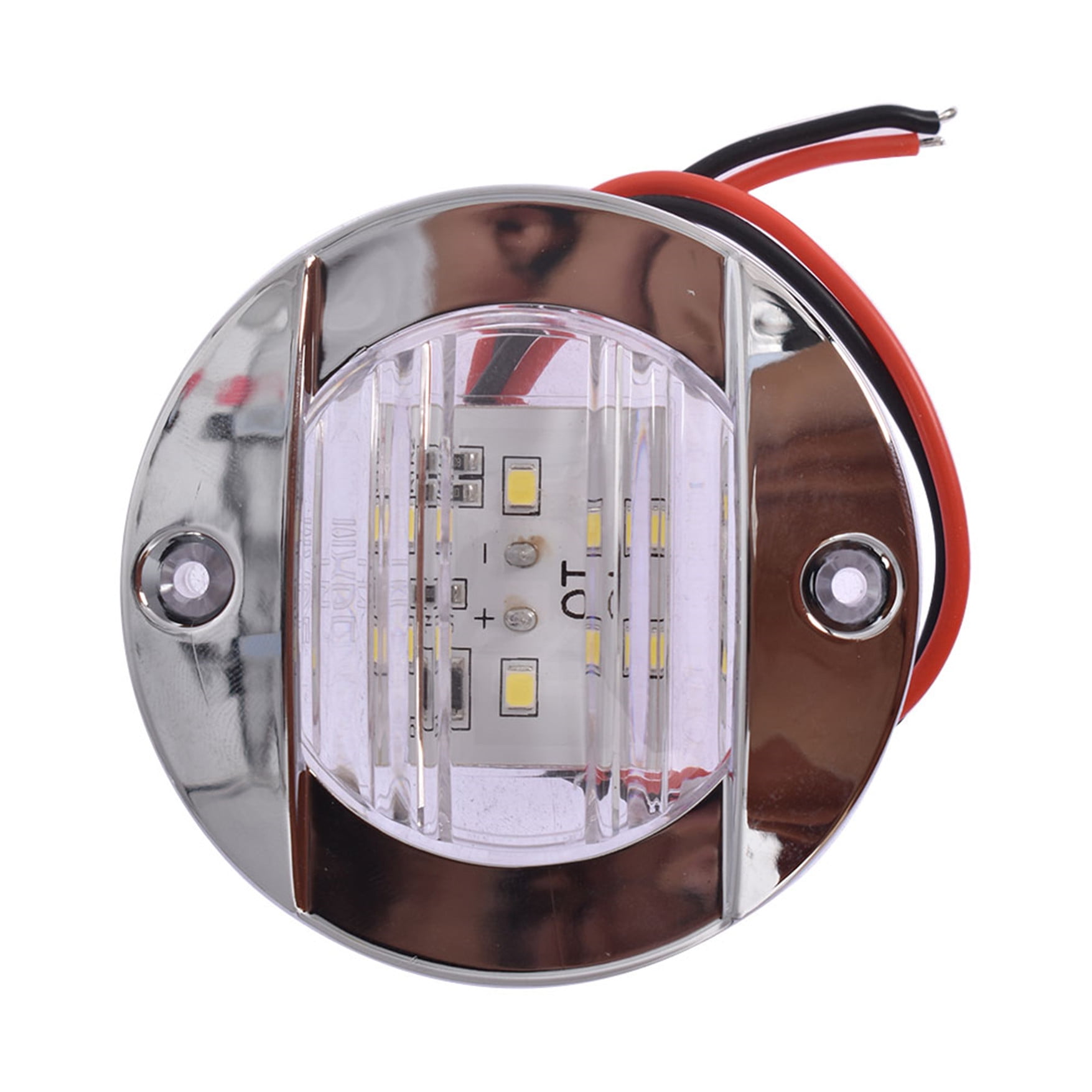 SEBLAFF 2 x 3inch Round Marine White 6 SMD LED Transom Mount Stern ...