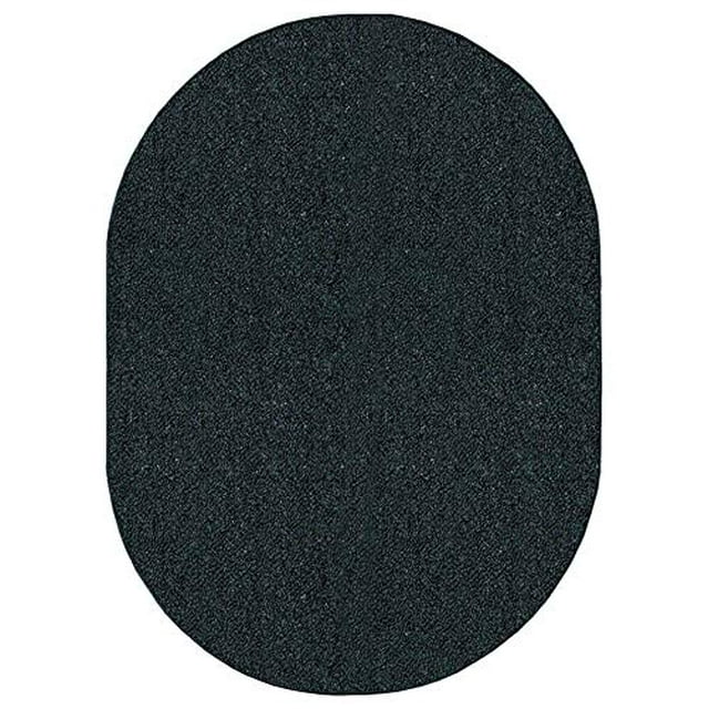 Home Queen Indoor Outdoor Commercial Oval Shape Area Rug Dark Green - 4 ...