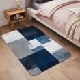 Blue Grey Front Door Mat Indoor Entrance, Abstract Graffiti Modern ...