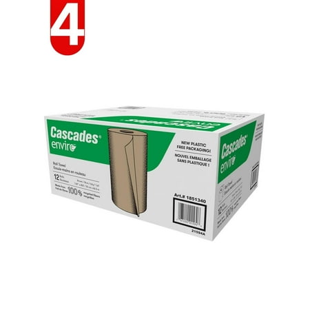 Cascades Enviro Brown Paper Towel Rolls, 12-pack, 4 Pack - Walmart.ca