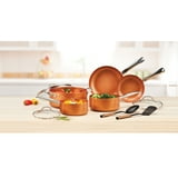 Copper Chef 10 Piece Nonstick Cookware Set, with CeramiTech for ...