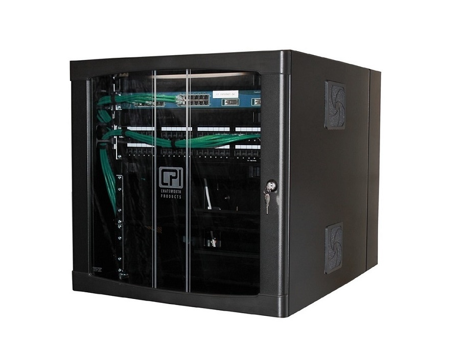 Chatsworth CUBE-iT Gen 3 Wall-Mount 36x24x24" 19U Cabinet Black 11900 ...