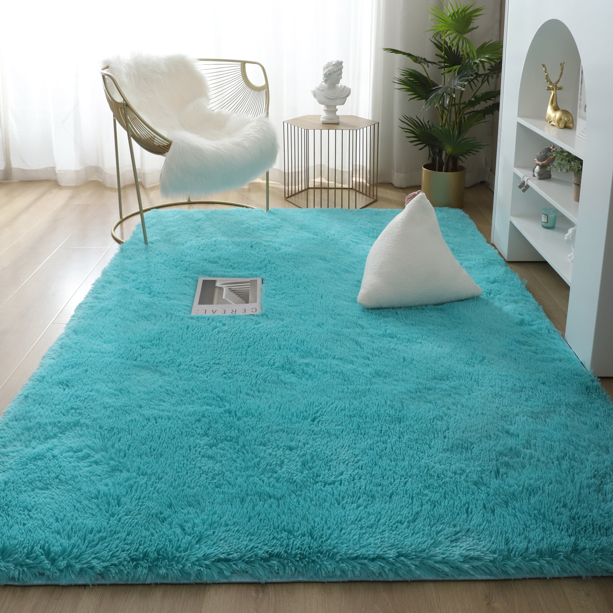 YouLoveIt Fluffy Shag Area Rugs Anti-Skid Large Fuzzy Shag Fur Area ...