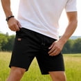 AherBiu Mens Cotton Shorts Beach Vacation Summer Casual Loose Fitted ...
