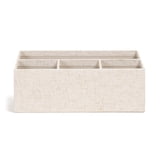 U Brands Two-Tier Desk Storage Boxes, Beige Linen, Adults, Teens and ...